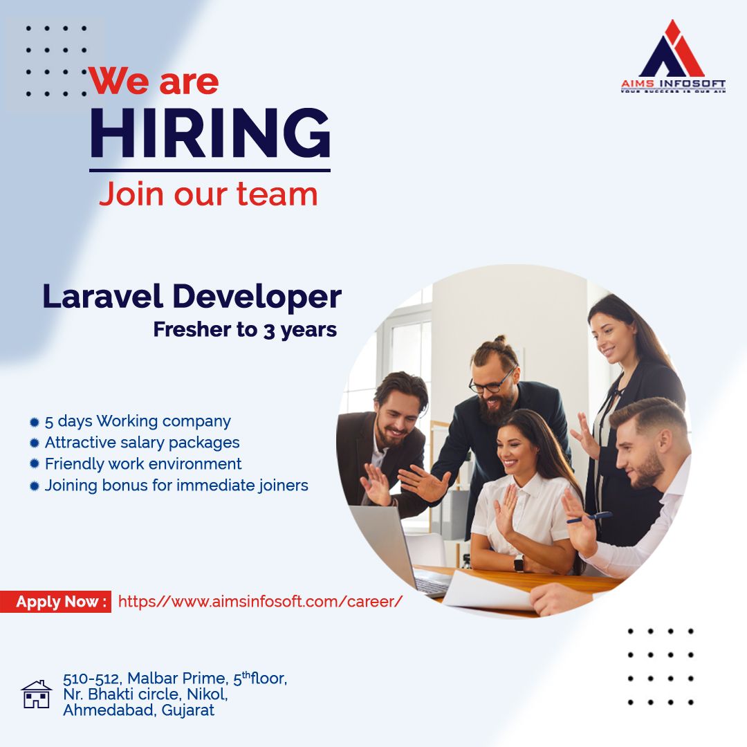 Dhara Gohel on LinkedIn: Hello Everyone, Aims Infosoft is looking for ... Dhara Gohel on LinkedIn: Hello Everyone, Aims Infosoft is looking for ...