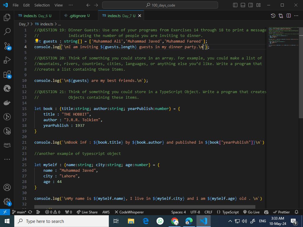Muhammad Javed on LinkedIn: Use array and Typescript objects Muhammad Javed on LinkedIn: Use array and Typescript objects