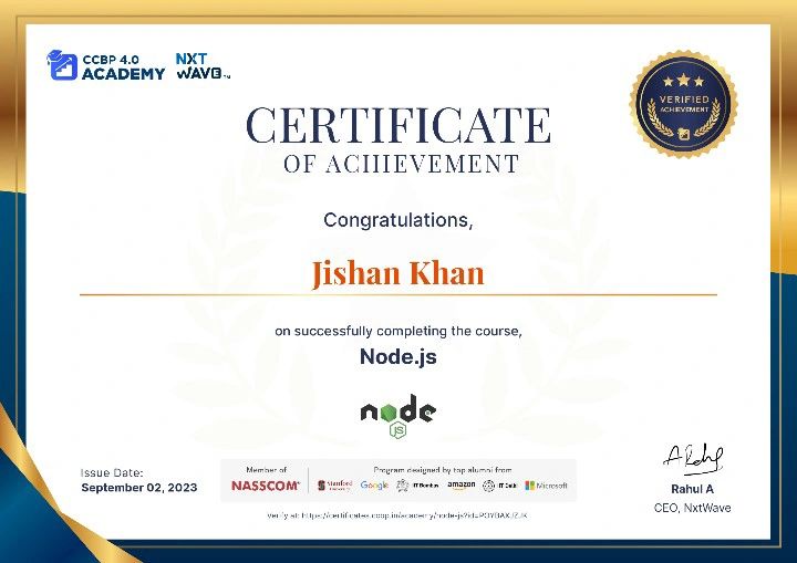 Zishan Khan on LinkedIn: #ccbp #nodejs #apis #apidevelopment # ... Zishan Khan on LinkedIn: #ccbp #nodejs #apis #apidevelopment # ...