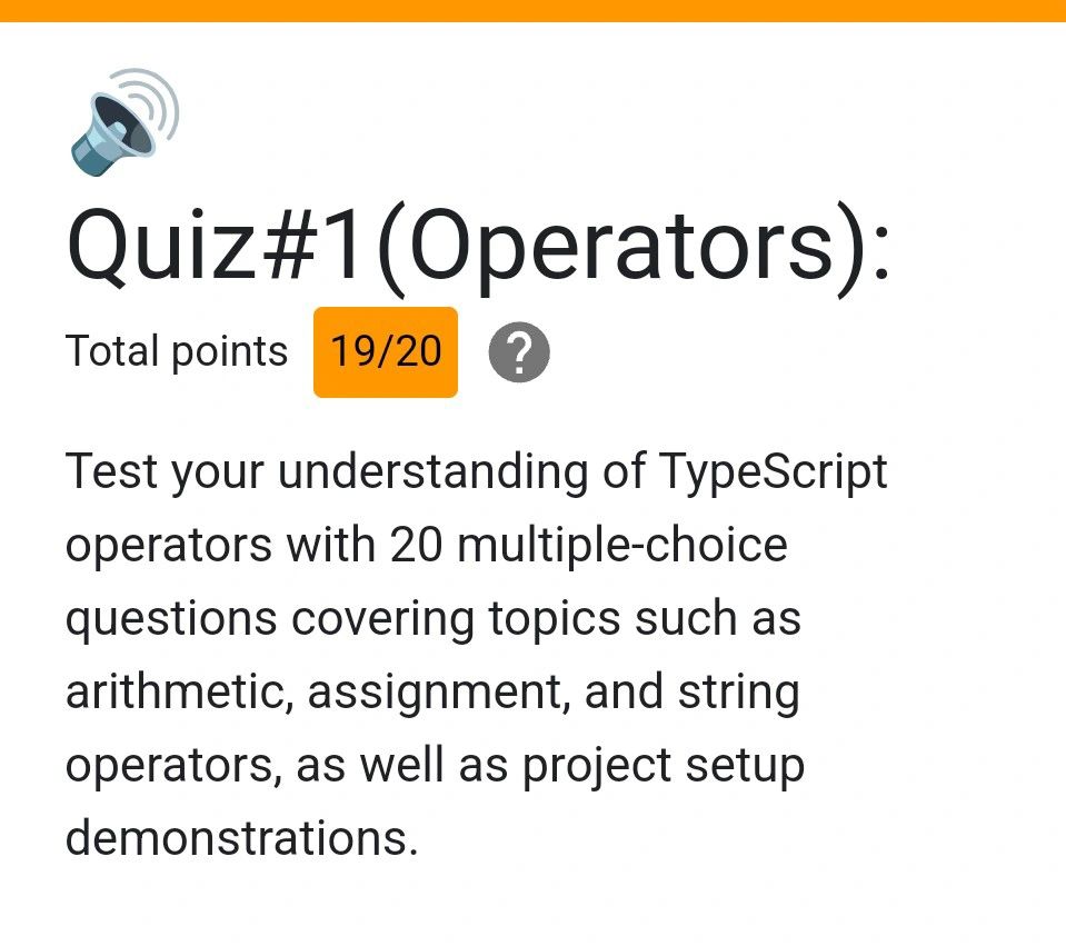 Ramisa Fatima on LinkedIn: #exampreparation #quiz #typescript Ramisa Fatima on LinkedIn: #exampreparation #quiz #typescript