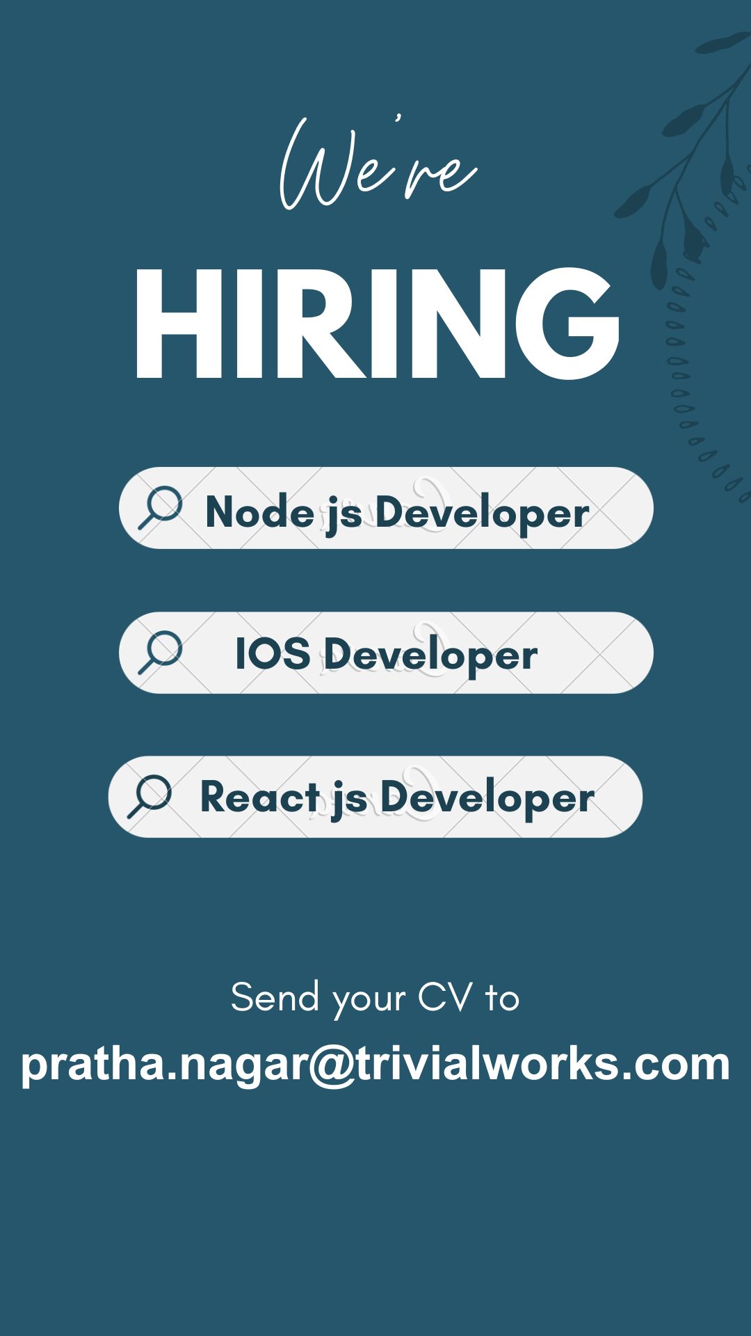 Pratha Nagar on LinkedIn: #immediatehiring #hiring #nodejs # ... Pratha Nagar on LinkedIn: #immediatehiring #hiring #nodejs # ...