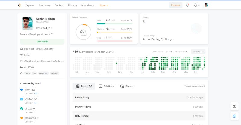 Abhishek Singh on LinkedIn: #leetcode #codingjourney Abhishek Singh on LinkedIn: #leetcode #codingjourney