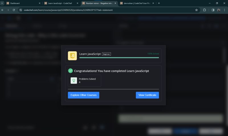 Roshan Kumar on LinkedIn: #codechef #javascript #webdevelopment Roshan Kumar on LinkedIn: #codechef #javascript #webdevelopment
