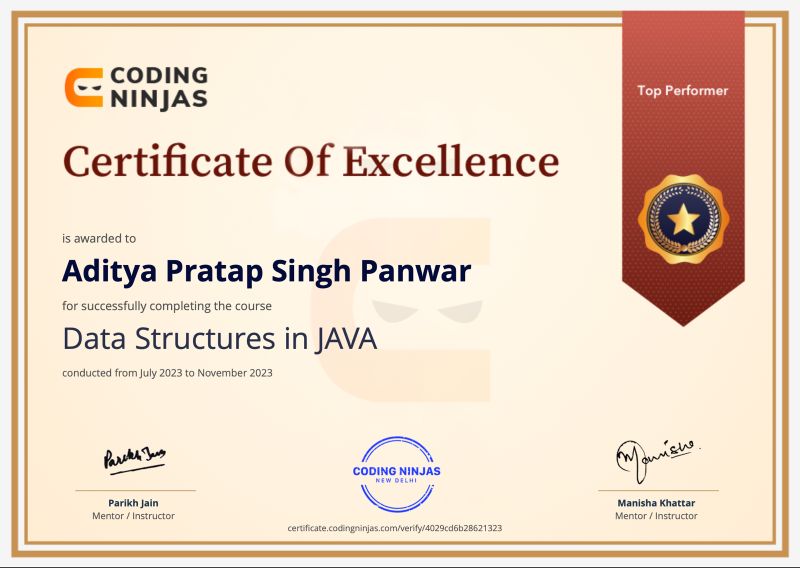 Aditya Panwar on LinkedIn: #java #datastructures #codingninjas #programming Aditya Panwar on LinkedIn: #java #datastructures #codingninjas #programming