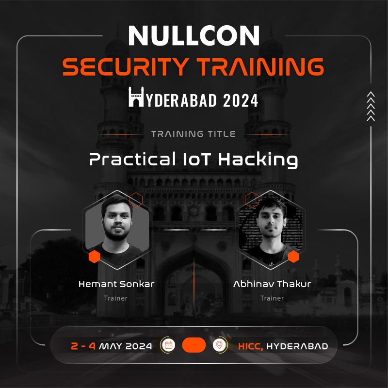 NULLCON on LinkedIn: #nullconhyd #iot #security NULLCON on LinkedIn: #nullconhyd #iot #security