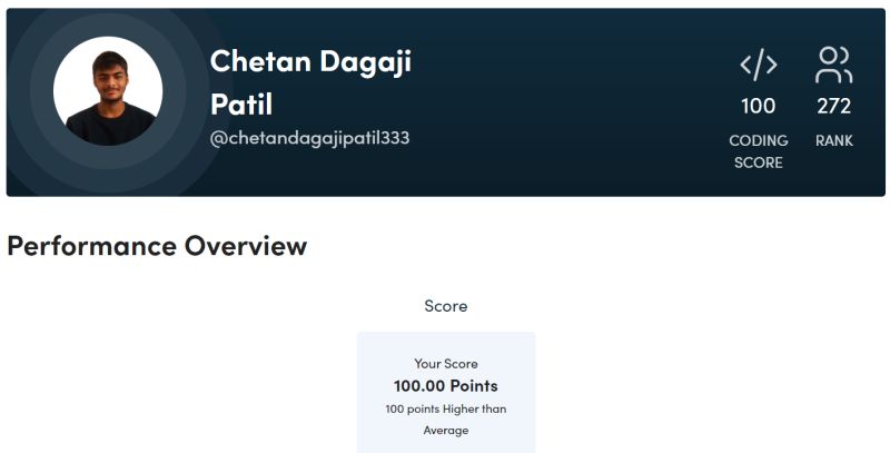 Chetan Patil on LinkedIn: #codingchallenges #problemsolving #techskills ... Chetan Patil on LinkedIn: #codingchallenges #problemsolving #techskills ...