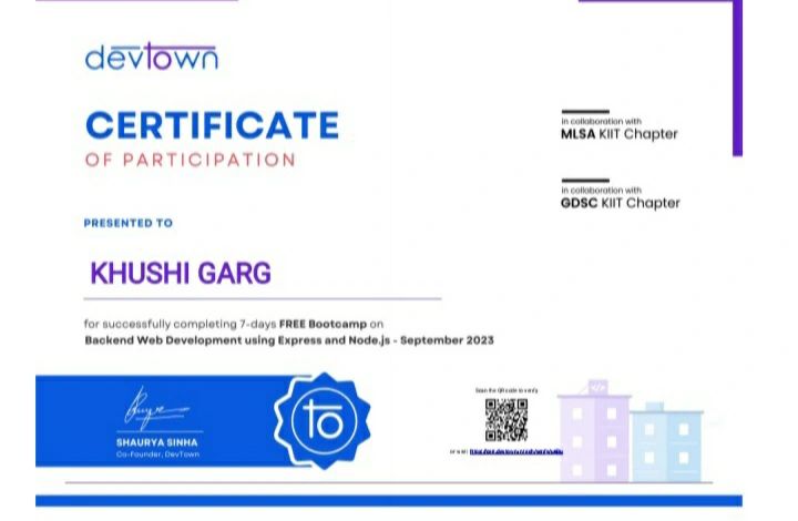Khushi Garg on LinkedIn: i am greatful for achieving these certificates Khushi Garg on LinkedIn: i am greatful for achieving these certificates