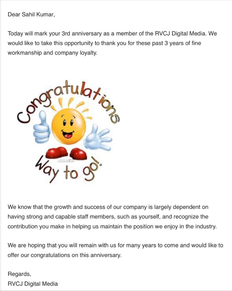 Sahil Kumar on LinkedIn: #work #anniversary #professional #life #rvcj # ... Sahil Kumar on LinkedIn: #work #anniversary #professional #life #rvcj # ...