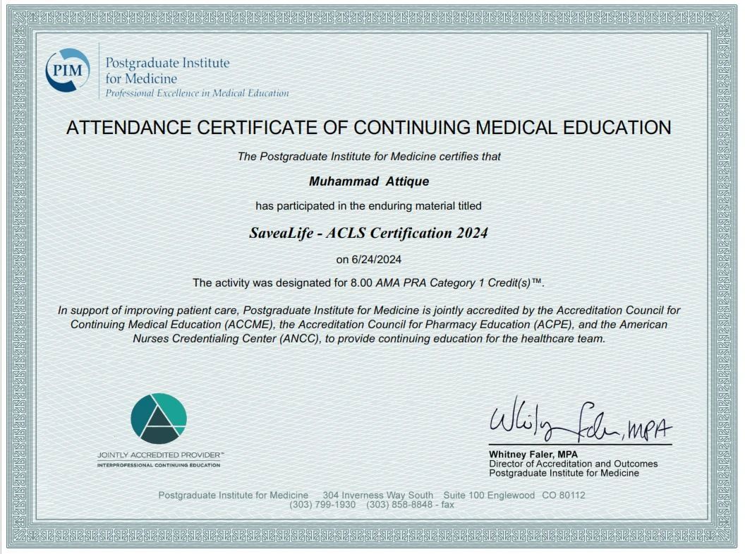 Muhammad Attique CMIOSH on LinkedIn: #acls Muhammad Attique CMIOSH on LinkedIn: #acls