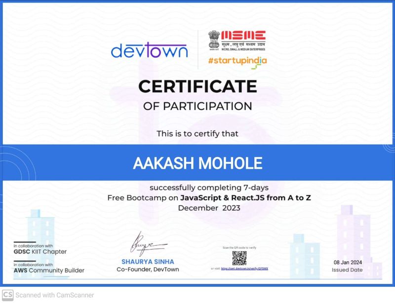 Aakash Mohole on LinkedIn: #devtown #reactjs #javascript # ... Aakash Mohole on LinkedIn: #devtown #reactjs #javascript # ...