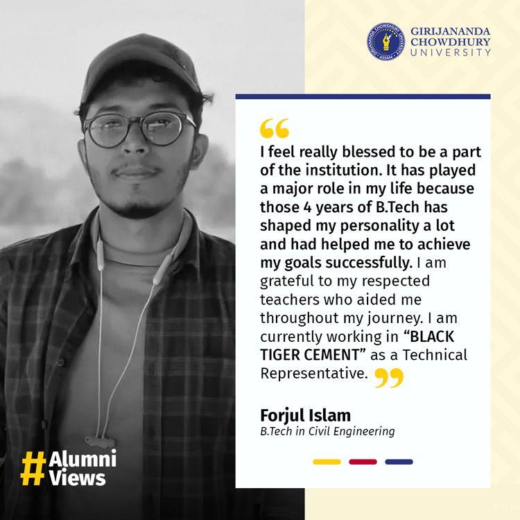 Girijananda Chowdhury University on LinkedIn: #alumniviews #alumni # ... Girijananda Chowdhury University on LinkedIn: #alumniviews #alumni # ...