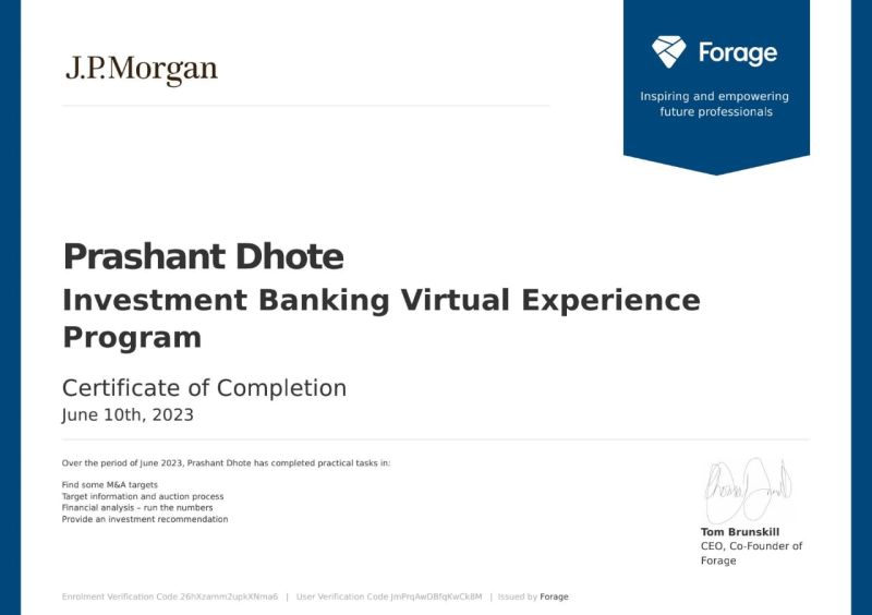 Prashant Dhote on LinkedIn: #jpmorgan #jpmorganchase #forage Prashant Dhote on LinkedIn: #jpmorgan #jpmorganchase #forage