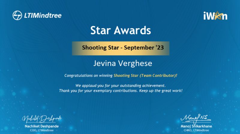Jevina Verghese on LinkedIn: #teamwork #recognition #gratitude Jevina Verghese on LinkedIn: #teamwork #recognition #gratitude