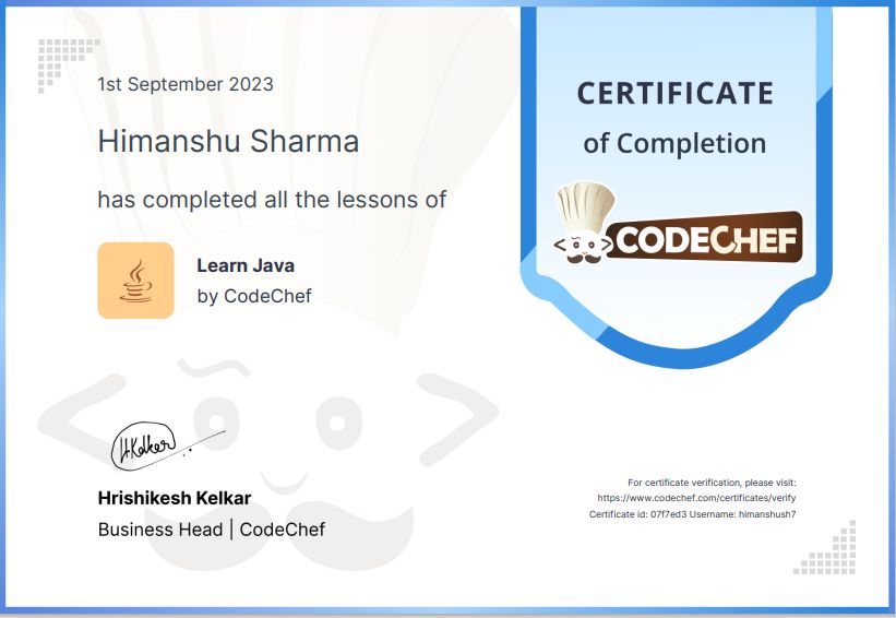 Himanshu Sharma on LinkedIn: #codechef #java #basics #javaprogramming Himanshu Sharma on LinkedIn: #codechef #java #basics #javaprogramming