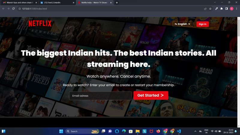 Anirudha Yadav on LinkedIn: just created responsive netflix clone...💕💕 Anirudha Yadav on LinkedIn: just created responsive netflix clone...💕💕