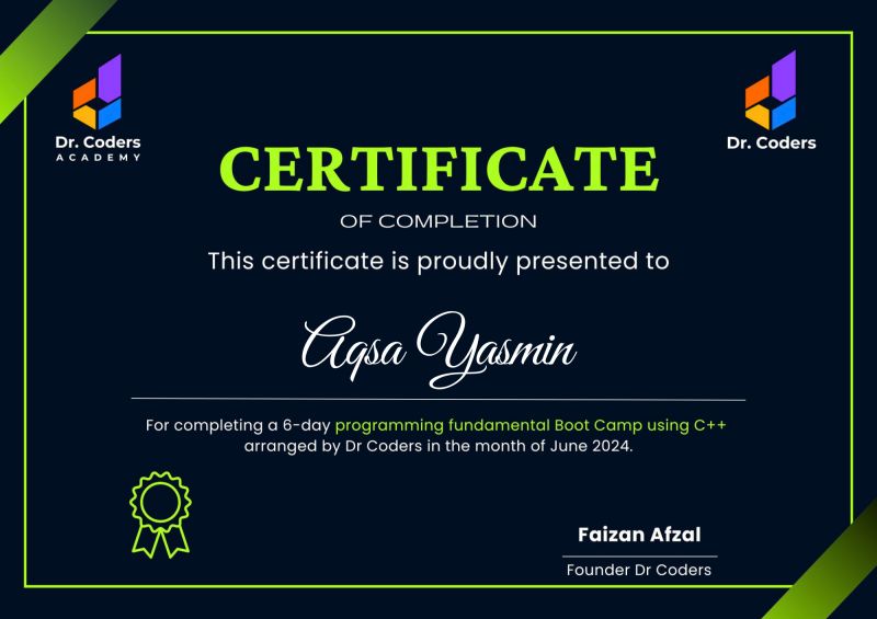 Aqsa Yasmin on LinkedIn: #programming #c #coding #drcoders # ... Aqsa Yasmin on LinkedIn: #programming #c #coding #drcoders # ...