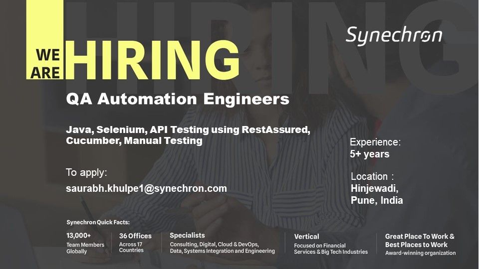 Saurabh Khulpe on LinkedIn: #automationtesting #java #selenium #testing ... Saurabh Khulpe on LinkedIn: #automationtesting #java #selenium #testing ...