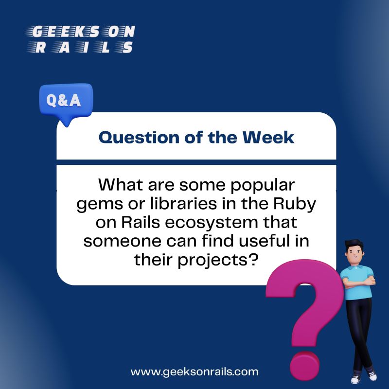Geeks on Rails on LinkedIn: Share your favourite gems and libraries in ... Geeks on Rails on LinkedIn: Share your favourite gems and libraries in ...