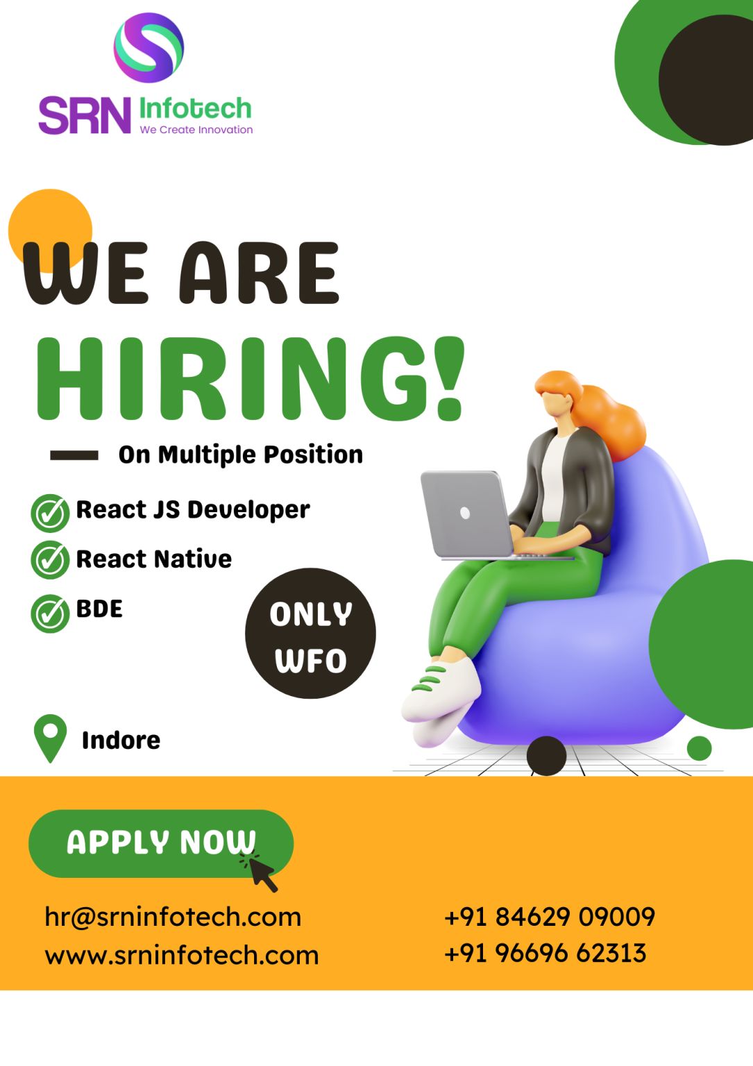 SRN Infotech Pvt Ltd on LinkedIn: #job #jobalert #opportunity # ... SRN Infotech Pvt Ltd on LinkedIn: #job #jobalert #opportunity # ...