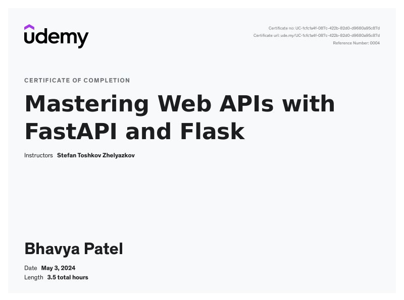 Bhavya Patel on LinkedIn: #python #flask #fastapi #softwaredevelopment ... Bhavya Patel on LinkedIn: #python #flask #fastapi #softwaredevelopment ...