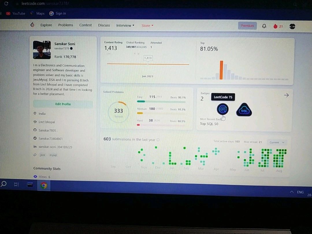 Sanskar Soni on LinkedIn: #leetcode #coding #codingproblems #challenge #sql Sanskar Soni on LinkedIn: #leetcode #coding #codingproblems #challenge #sql