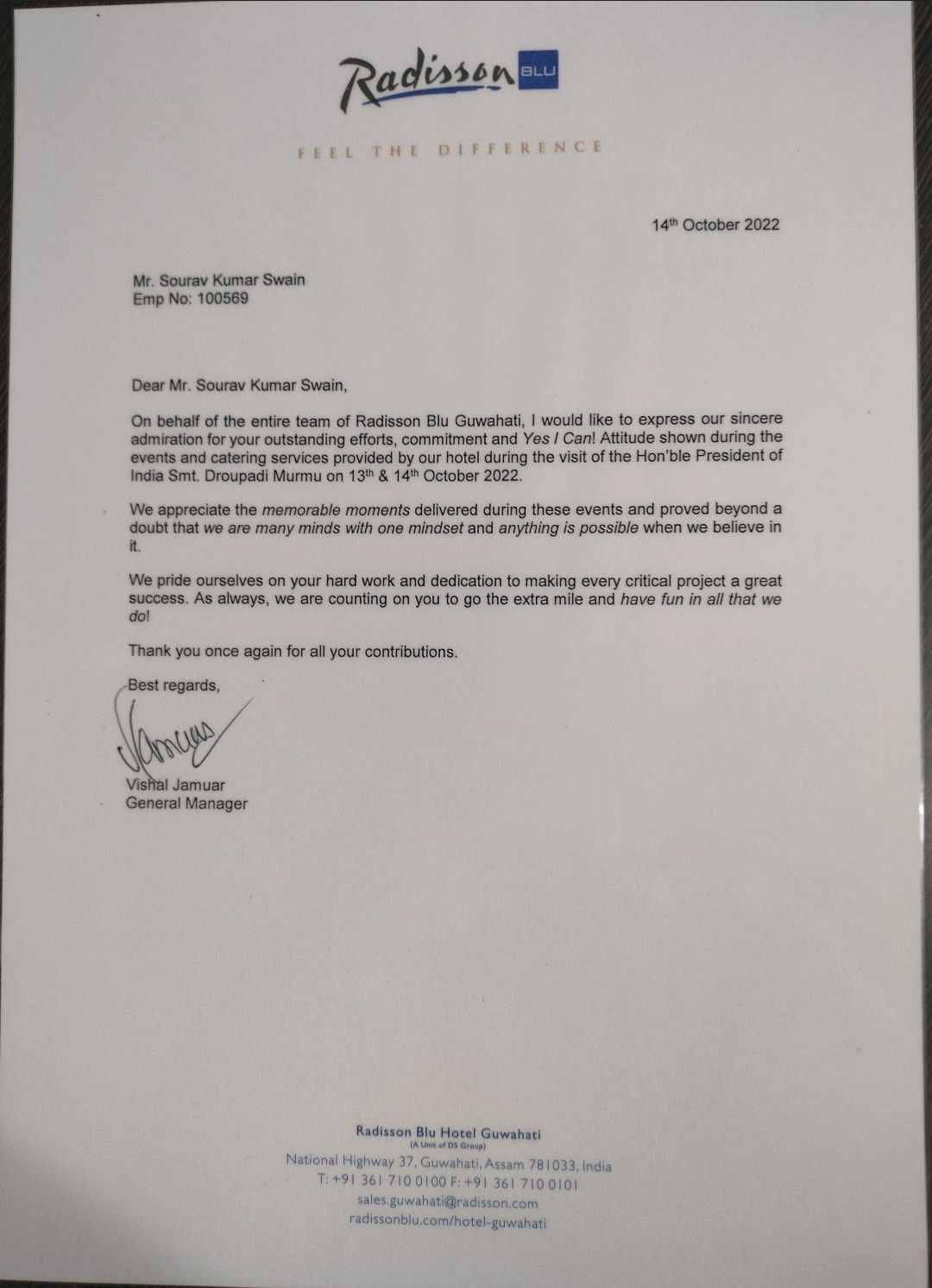 Sourav kumar swain on LinkedIn: #letterofappreciation #memorablemoments Sourav kumar swain on LinkedIn: #letterofappreciation #memorablemoments