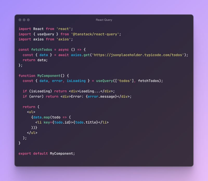 Muhammad Zain 🇵🇸 on LinkedIn: #react #reactquery #tanstackquery # ... Muhammad Zain 🇵🇸 on LinkedIn: #react #reactquery #tanstackquery # ...