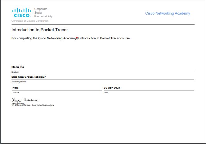 Manu Jha on LinkedIn: #packettracer #cisco #networkingacademy Manu Jha on LinkedIn: #packettracer #cisco #networkingacademy