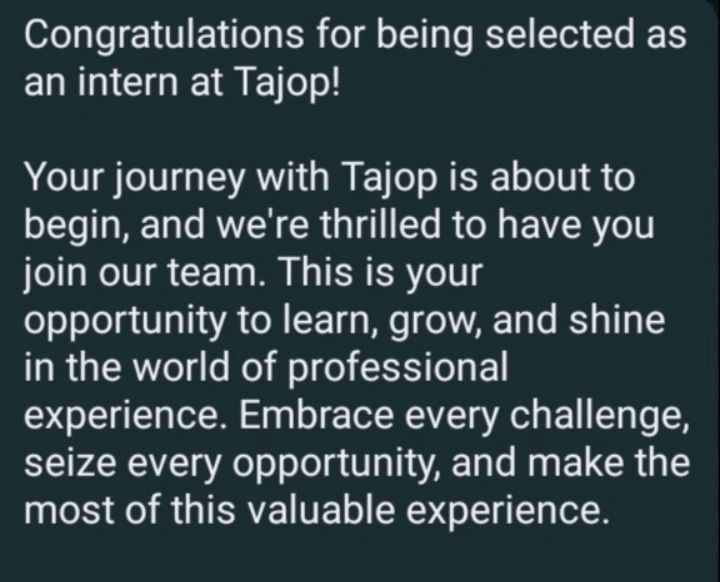 Ramsha Zaheer on LinkedIn: #virtualinternship #tajop #excited Ramsha Zaheer on LinkedIn: #virtualinternship #tajop #excited