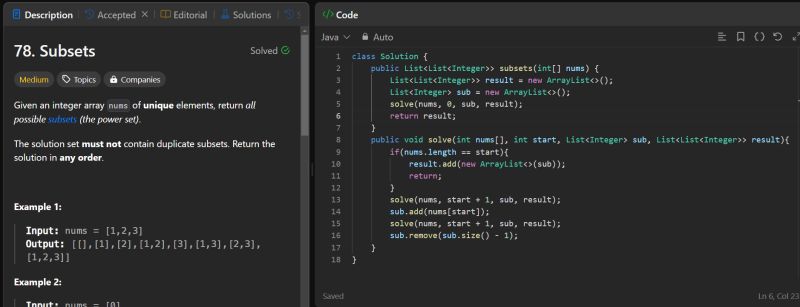 Day 44 of LeetCode Journey: Subsets and Power Set | Dhruv Punekar ... Day 44 of LeetCode Journey: Subsets and Power Set | Dhruv Punekar ...