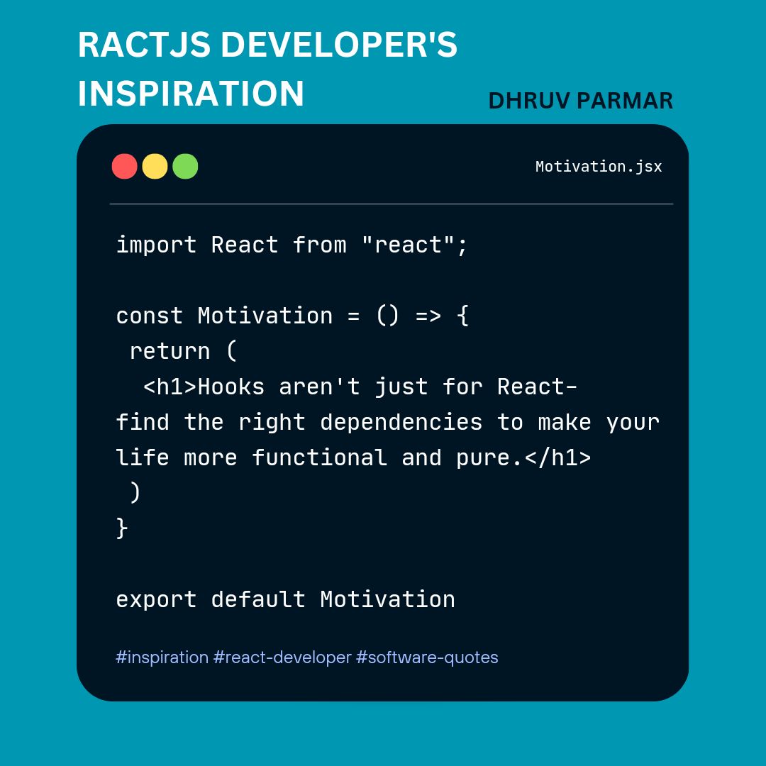 Dhruv Parmar on LinkedIn: #reactjs #softwaretalks #inspirational # ... Dhruv Parmar on LinkedIn: #reactjs #softwaretalks #inspirational # ...