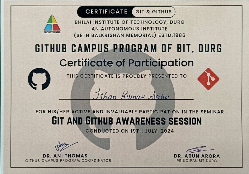 Ishan Kumar Sahu on LinkedIn: #professionalgrowth #github #git #seminar ... Ishan Kumar Sahu on LinkedIn: #professionalgrowth #github #git #seminar ...