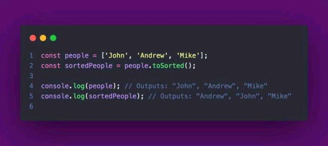 How to sort like a pro with toSorted() | Ajay Nagotha posted on the ... How to sort like a pro with toSorted() | Ajay Nagotha posted on the ...