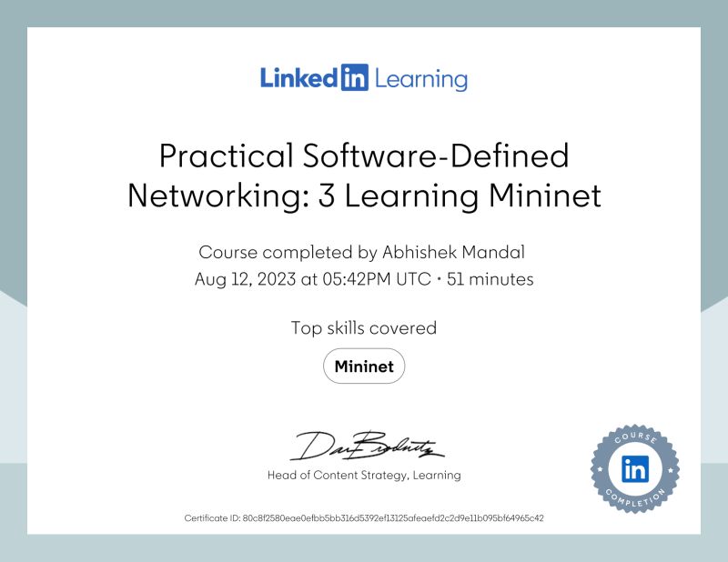 Abhishek Mandal on LinkedIn: Certificate of Completion Abhishek Mandal on LinkedIn: Certificate of Completion