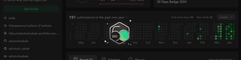 Ashutosh Sabale on LinkedIn: #leetcode #codingchallenge #50daysbadge # ... Ashutosh Sabale on LinkedIn: #leetcode #codingchallenge #50daysbadge # ...