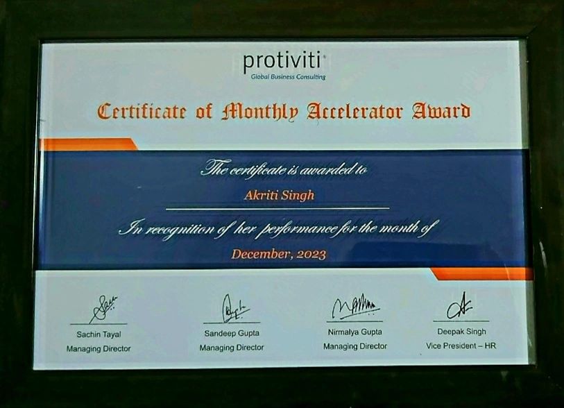 Akriti Singh on LinkedIn: #protiviti Akriti Singh on LinkedIn: #protiviti