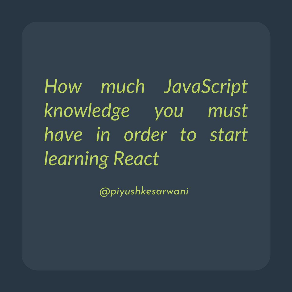 PIYUSH KESARWANI on LinkedIn: #javascript #react #programming # ... PIYUSH KESARWANI on LinkedIn: #javascript #react #programming # ...