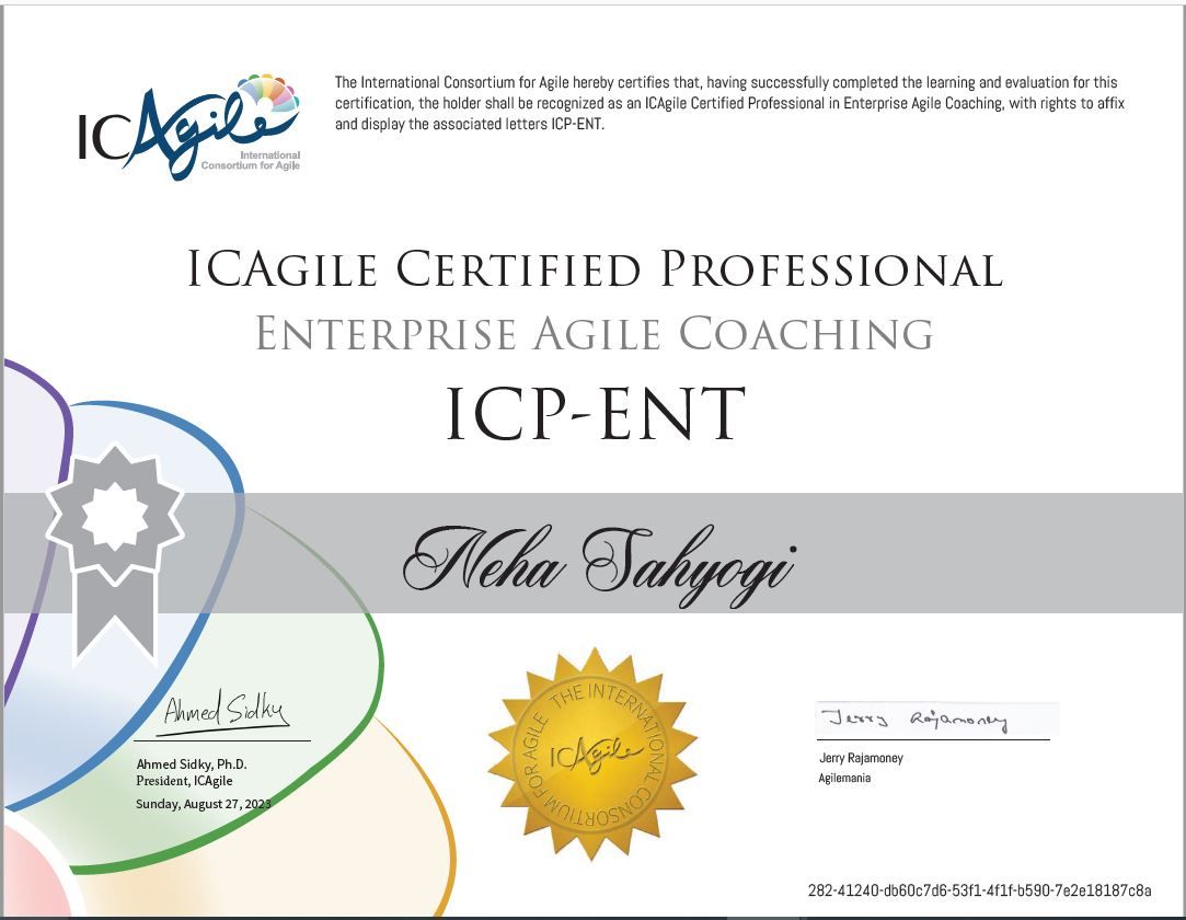 Neha Sahyogi on LinkedIn: #icagile #continuouslearning # ... Neha Sahyogi on LinkedIn: #icagile #continuouslearning # ...
