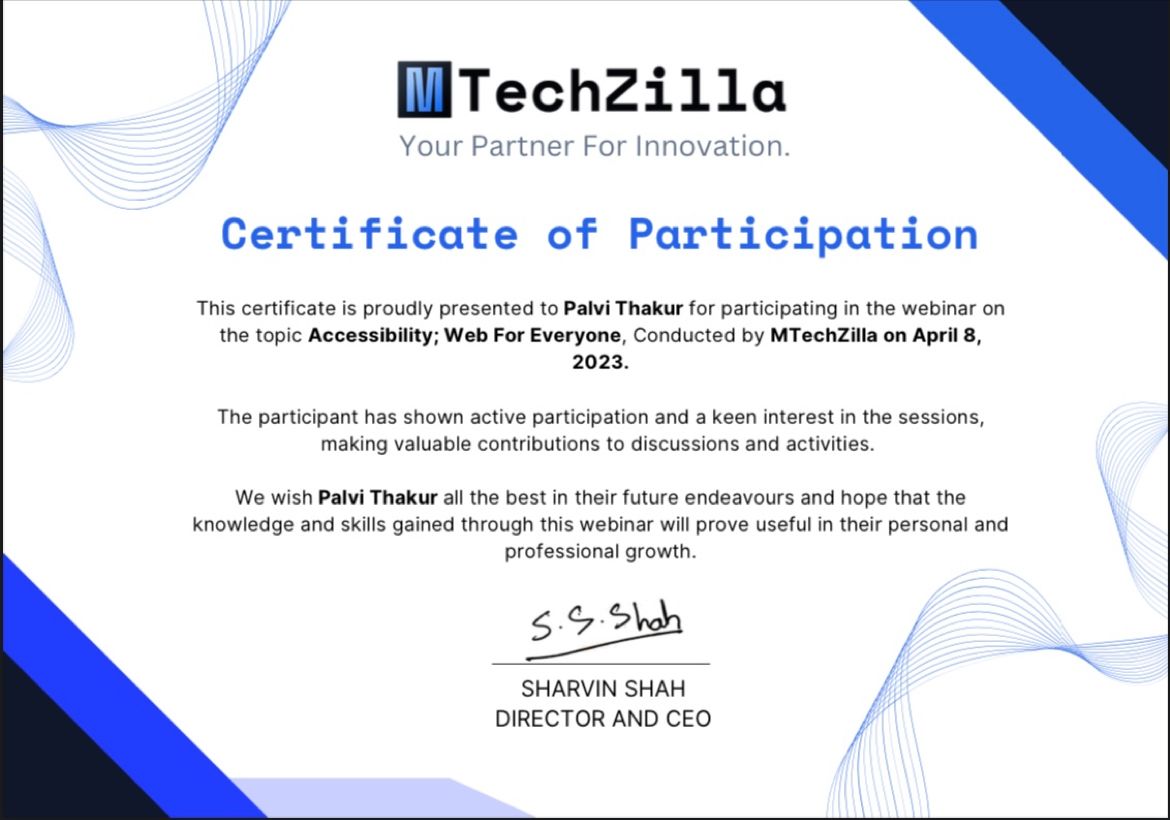 Palvi Thakur on LinkedIn: #opportunity #experience #webinar #grateful # ... Palvi Thakur on LinkedIn: #opportunity #experience #webinar #grateful # ...