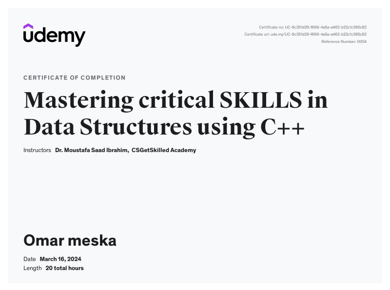 Omar Meska on LinkedIn: #cpp #datastructures #algorithms Omar Meska on LinkedIn: #cpp #datastructures #algorithms