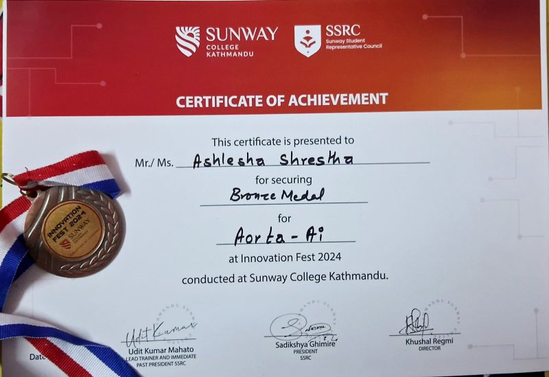 Ashlesha Shrestha on LinkedIn: #innovationfest2024 #bronzemedal # ... Ashlesha Shrestha on LinkedIn: #innovationfest2024 #bronzemedal # ...