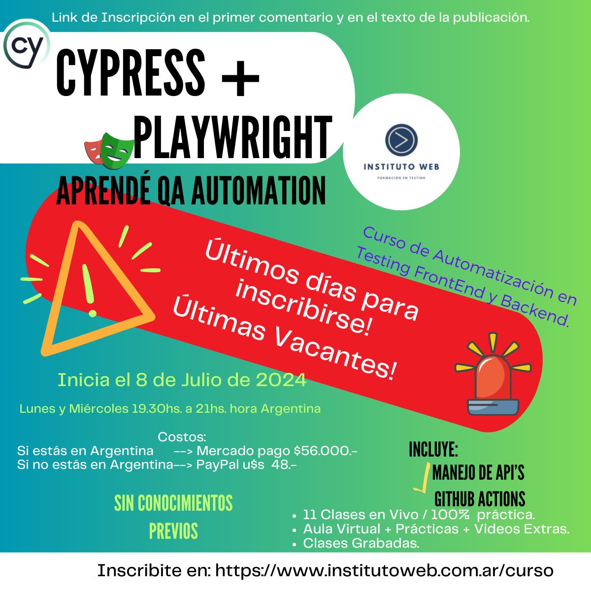 Instituto Web en LinkedIn: #qaautomation #qatester #qa #testers # ... Instituto Web en LinkedIn: #qaautomation #qatester #qa #testers # ...