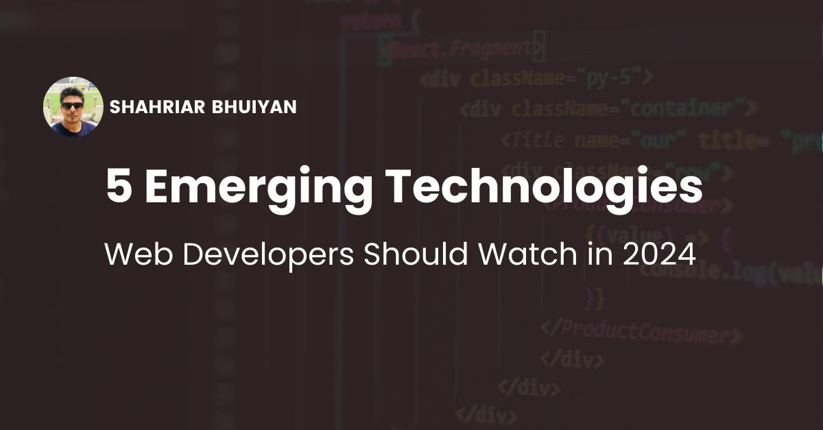 Shahriar Bhuiyan on LinkedIn: #webdev #futureofweb #technology #coding ... Shahriar Bhuiyan on LinkedIn: #webdev #futureofweb #technology #coding ...