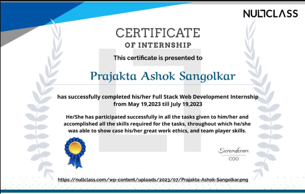 Prajakta Sangolkar on LinkedIn: #nullclass #opportunity # ... Prajakta Sangolkar on LinkedIn: #nullclass #opportunity # ...