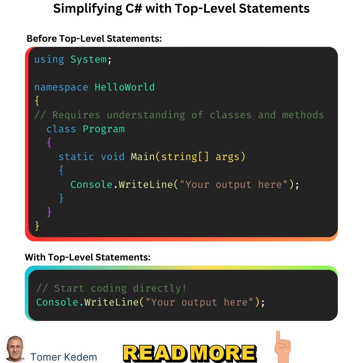 Tomer Kedem on LinkedIn: #csharp #programming #dotnet #learningtocode # ... Tomer Kedem on LinkedIn: #csharp #programming #dotnet #learningtocode # ...