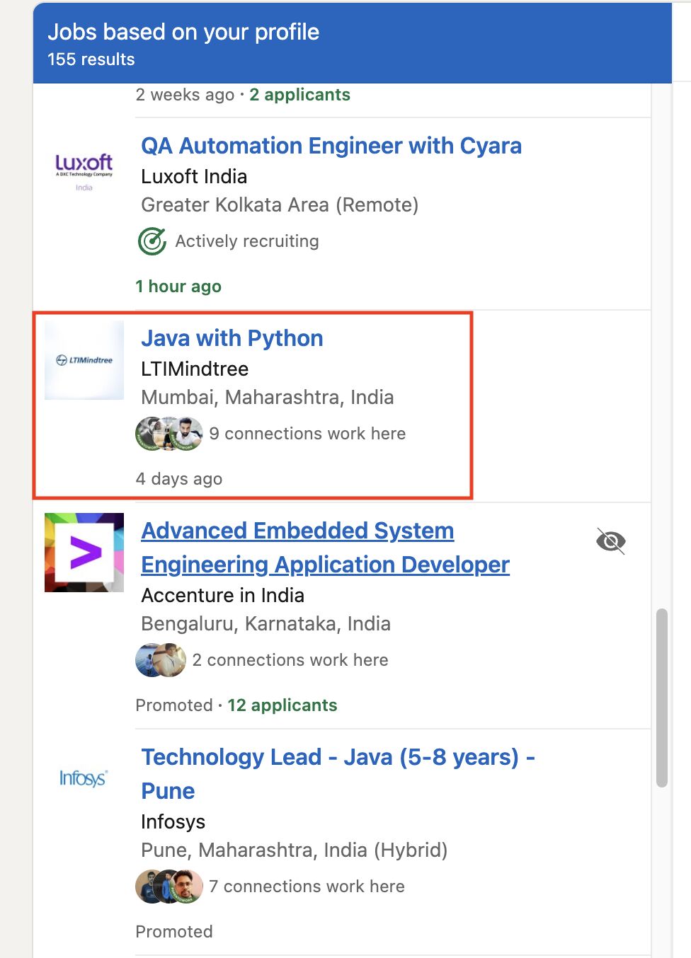 Abhilash Sharma on LinkedIn: #ltimindtree #job #postings #java #python Abhilash Sharma on LinkedIn: #ltimindtree #job #postings #java #python