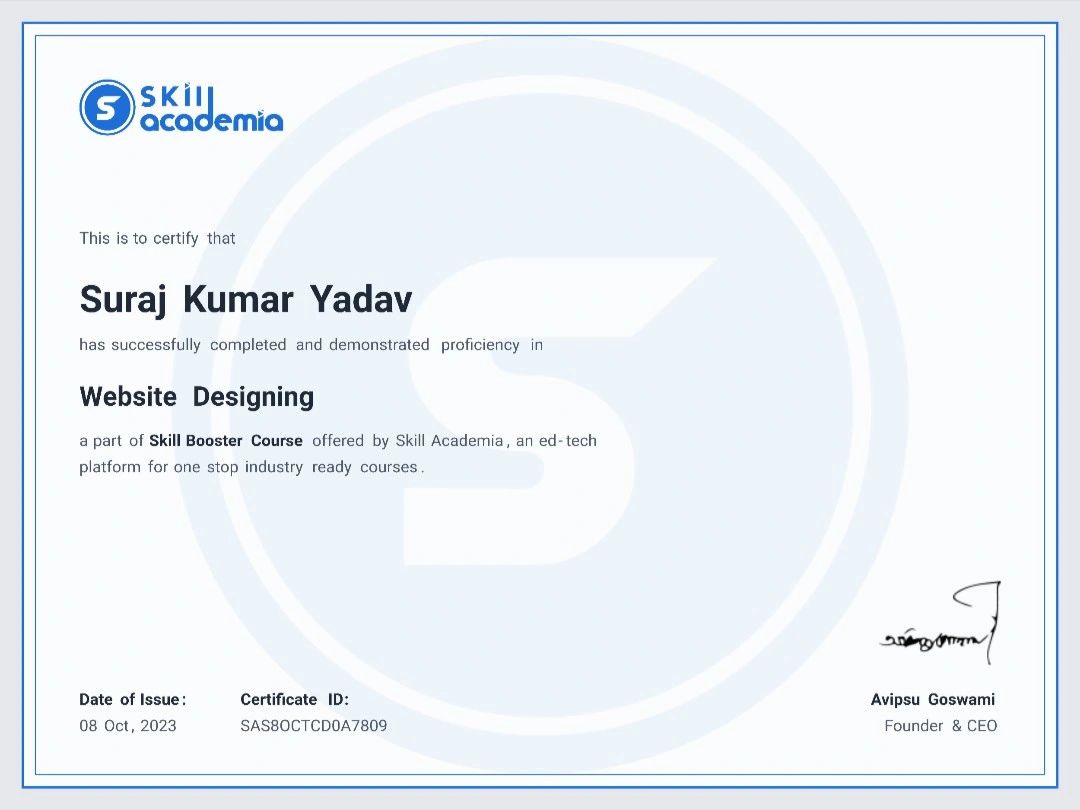 Suraj Kumar Yadav on LinkedIn: Successfully completed Website designing ... Suraj Kumar Yadav on LinkedIn: Successfully completed Website designing ...
