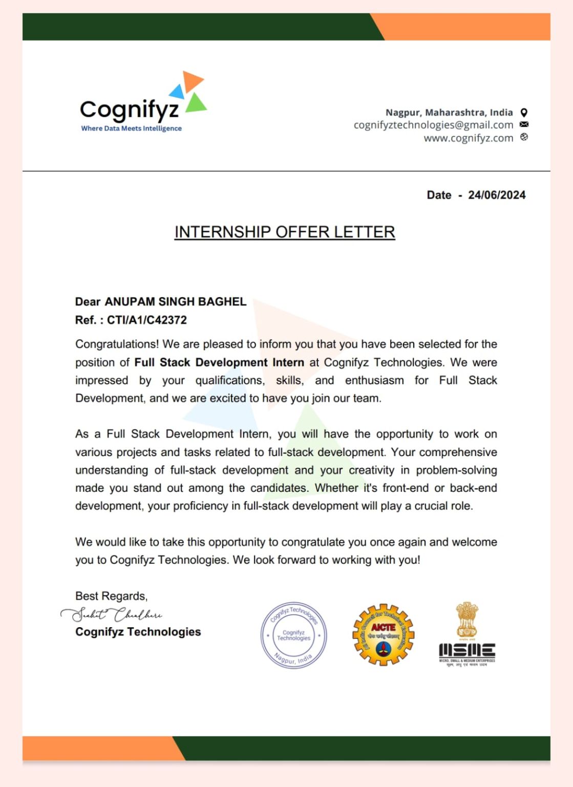 Anupam Singh Baghel on LinkedIn: #webdevelopment #internship # ... Anupam Singh Baghel on LinkedIn: #webdevelopment #internship # ...