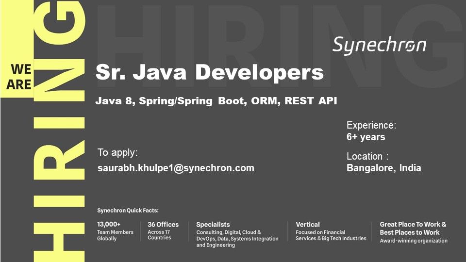 Saurabh Khulpe on LinkedIn: #java #java8 #springboot #restapi # ... Saurabh Khulpe on LinkedIn: #java #java8 #springboot #restapi # ...