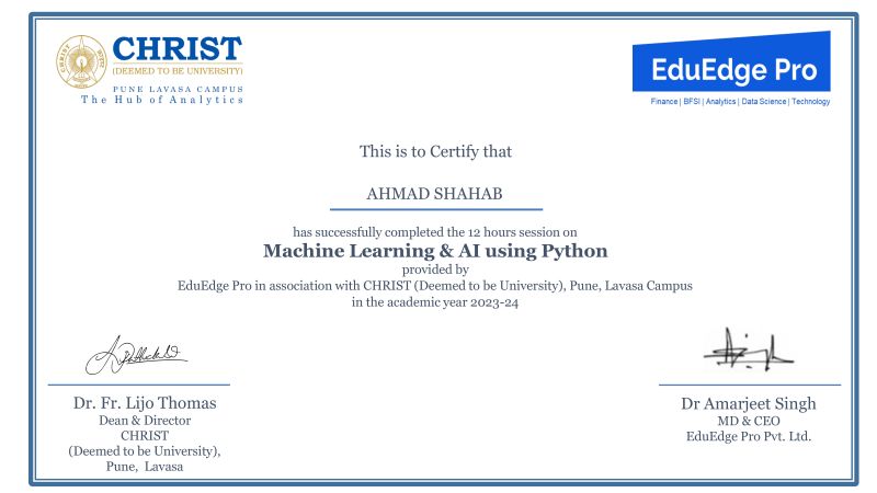 Ahmad Shahab on LinkedIn: #machinelearning #ai #python # ... Ahmad Shahab on LinkedIn: #machinelearning #ai #python # ...